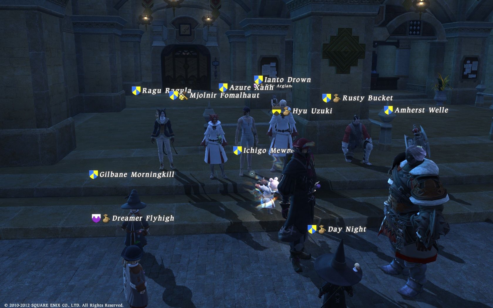 [1.0 Nostalgia] My old Linkshell afk/craft corner at Ul'dah. : r/ffxiv